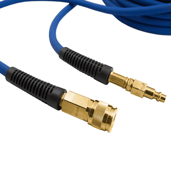 1/4-Inch x 50-Foot PVC/Rubber Hybrid Air Hose with 1/4-Inch NPT Brass ...