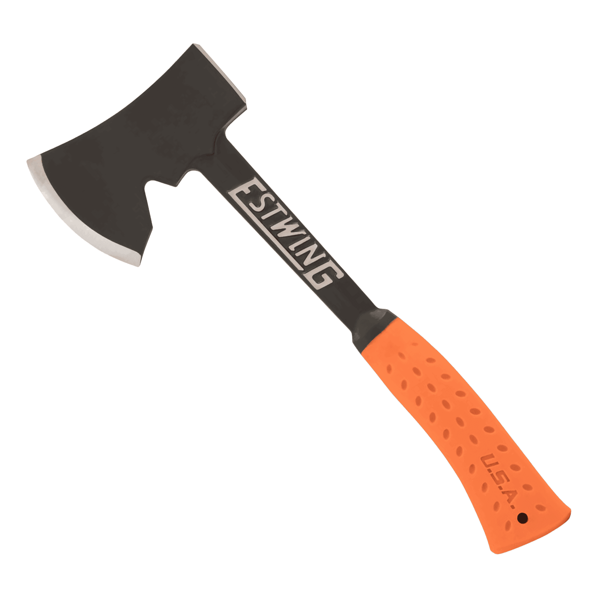 Camper's Axe With Tent Stake Puller (Orange) - Estwing